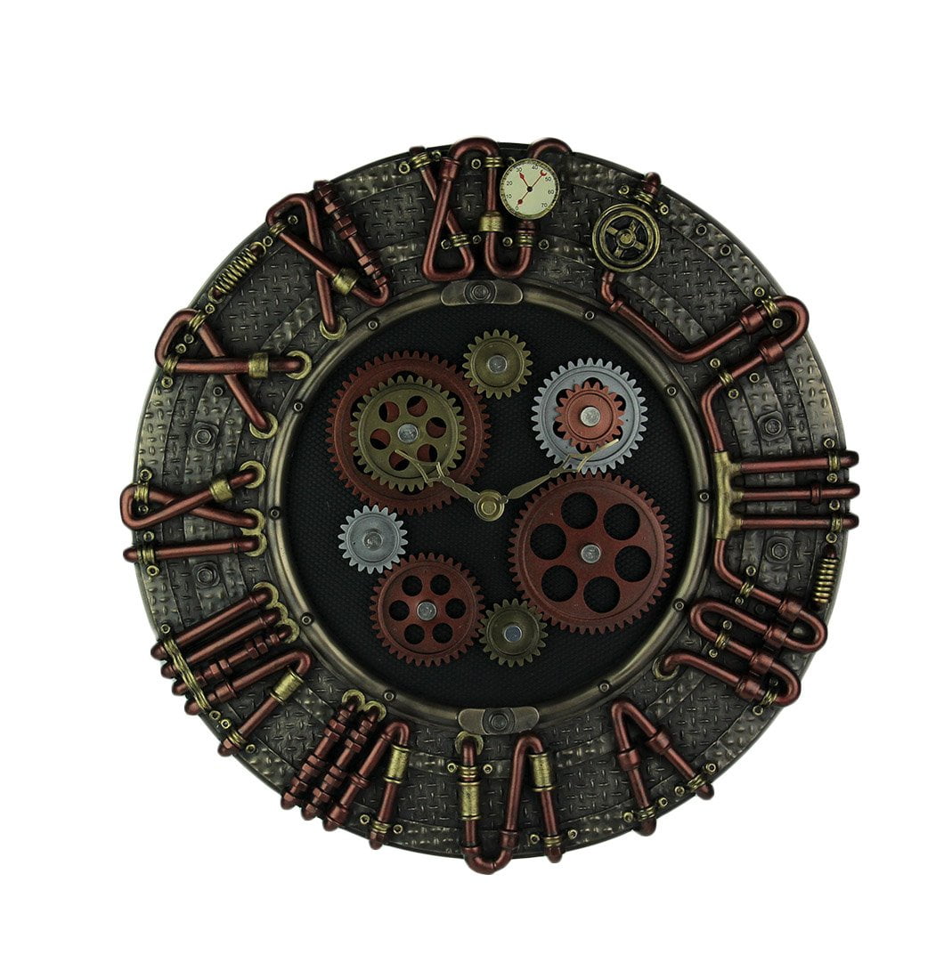 Veronese Design Steampunk Electricity Conduit Piping Wall Clock ...
