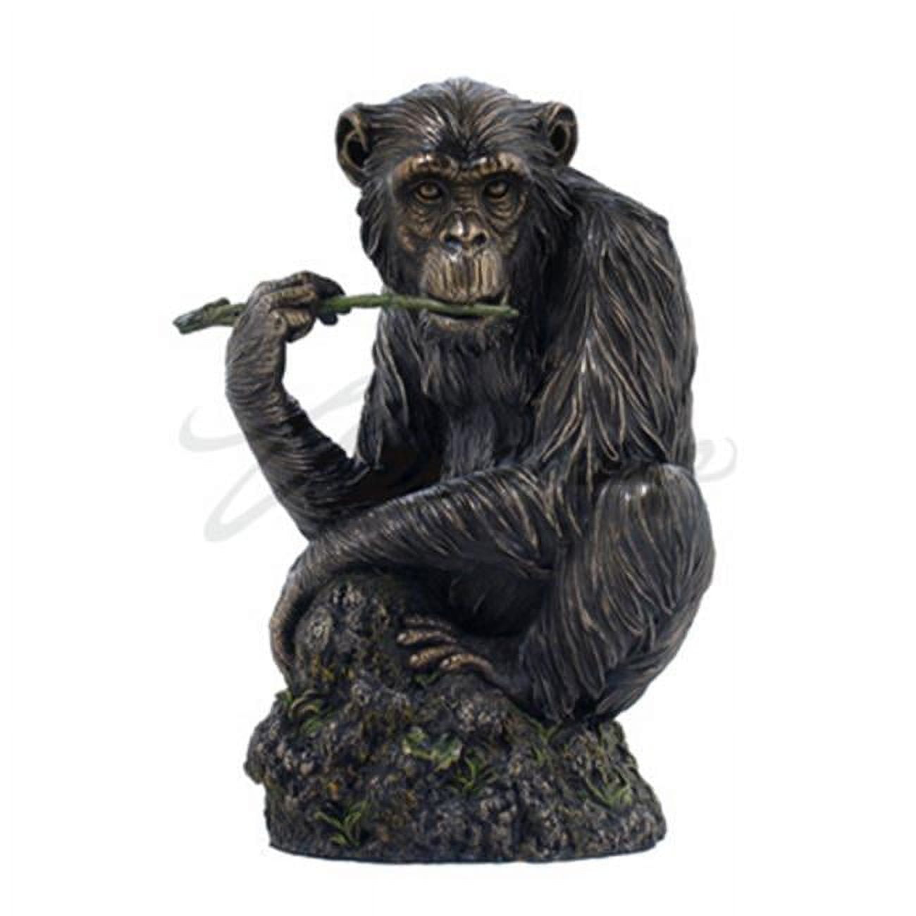 Veronese Design WU74873A4 Chimpanzee Chewing Stem Bronze - Walmart.com