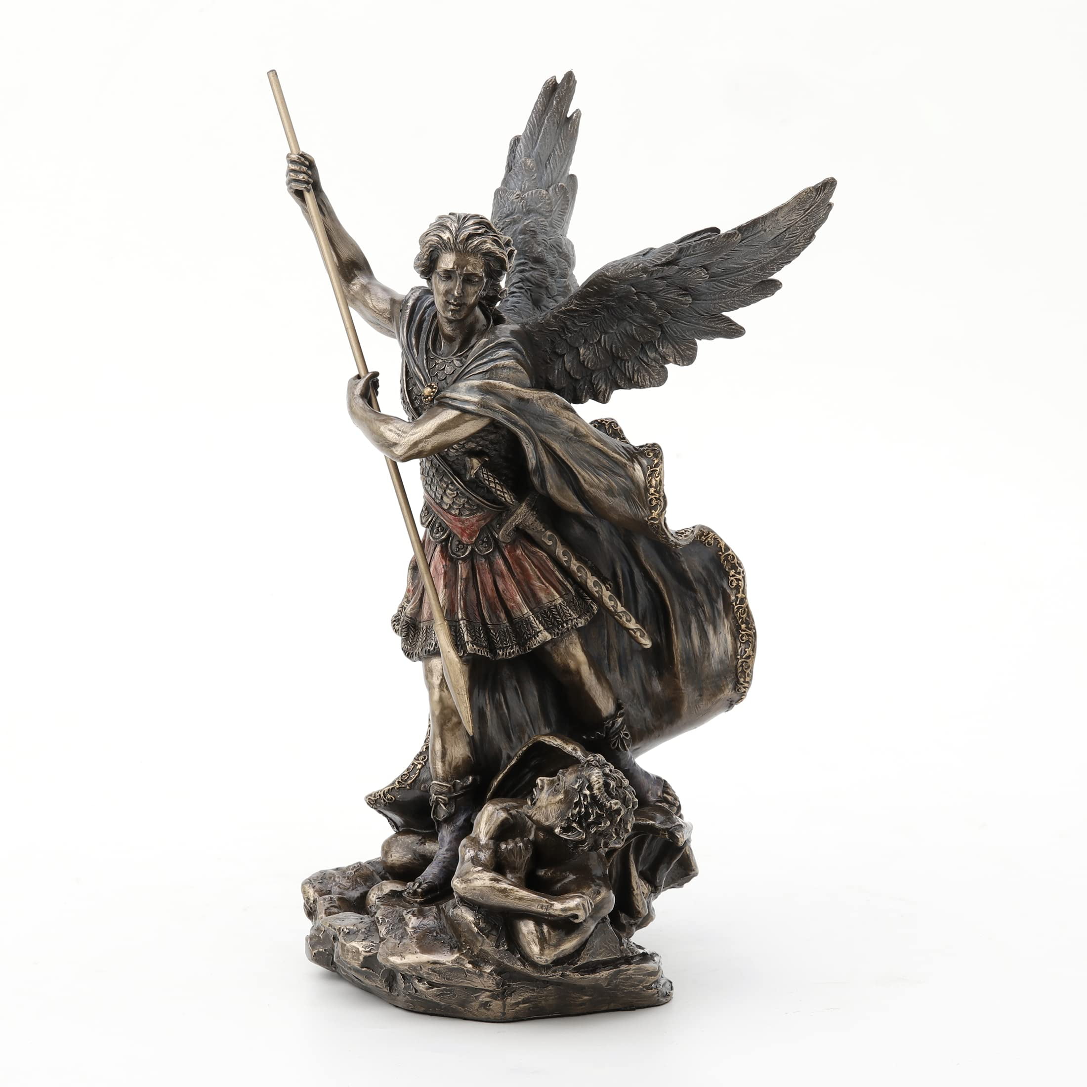 Veronese's St Michael Slaying Dragon with Spear Statue - Walmart.com