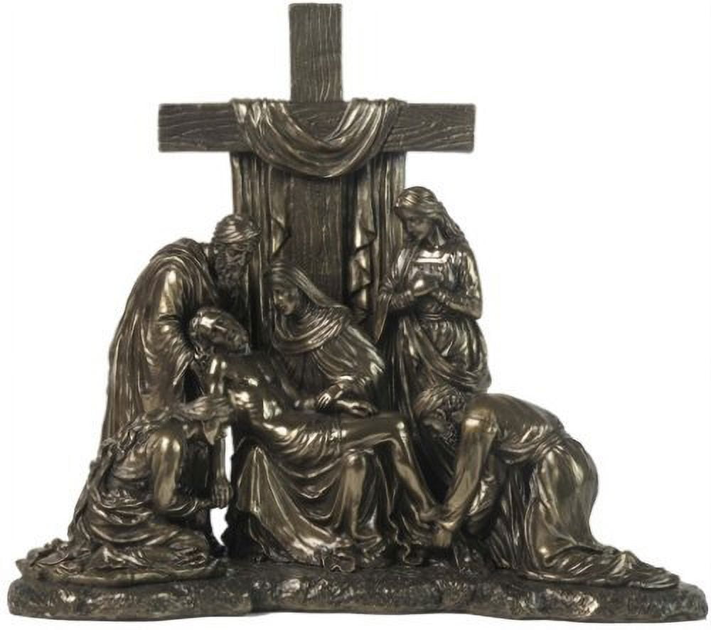 11.75" Jesus Removed From The Cross in Calvary Figurine, Bronze Color ...