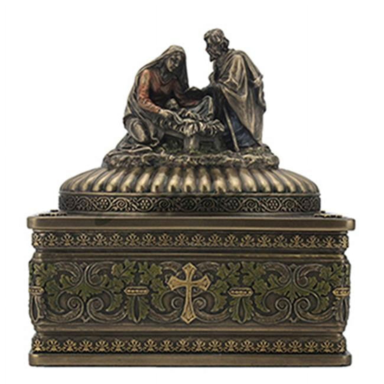 Veronese Design WU76586A4 The Birth Of Jesus Casket Nativity Trinket ...