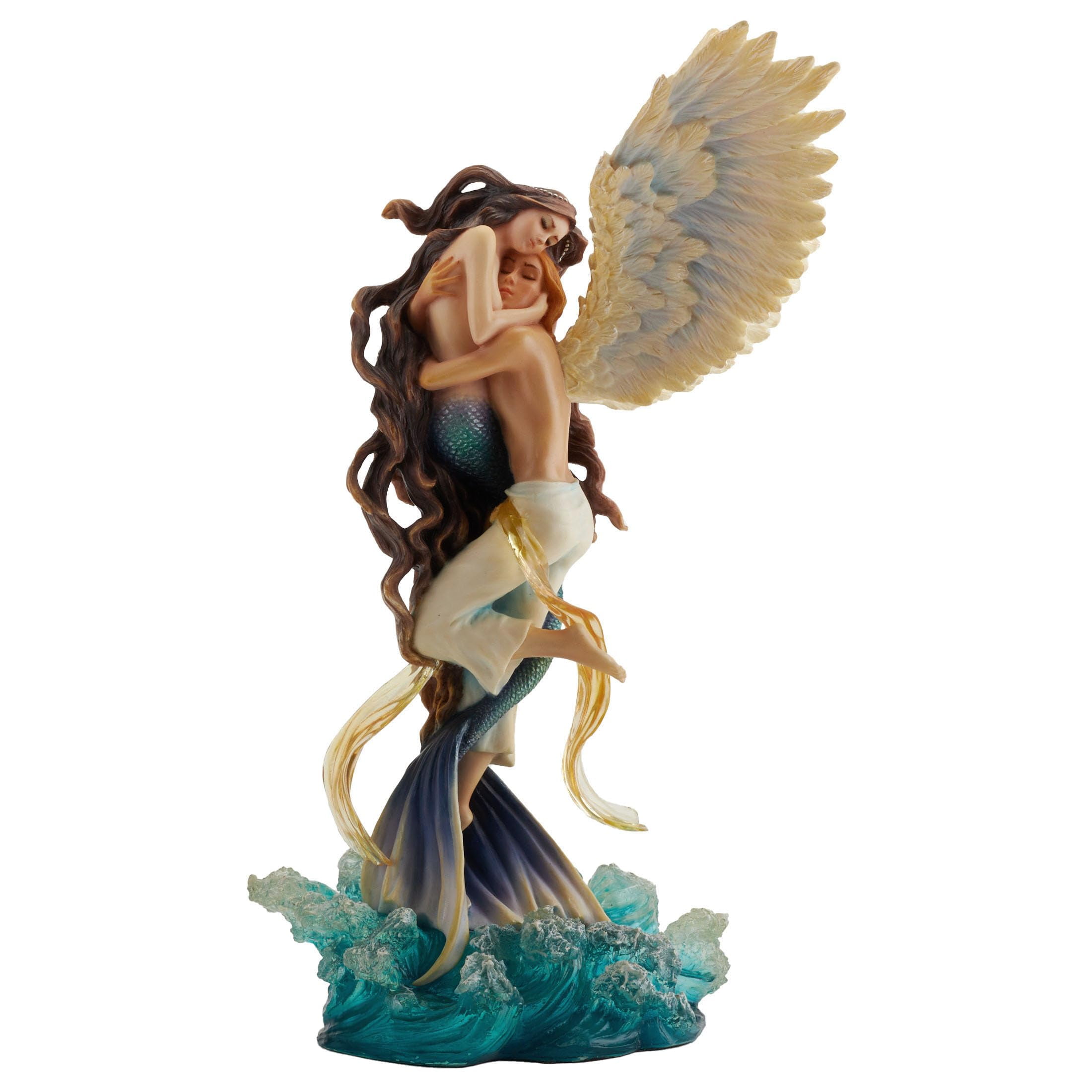 (Color) - Impossible Love Angel & Mermaid Lovers Statue By Artist ...