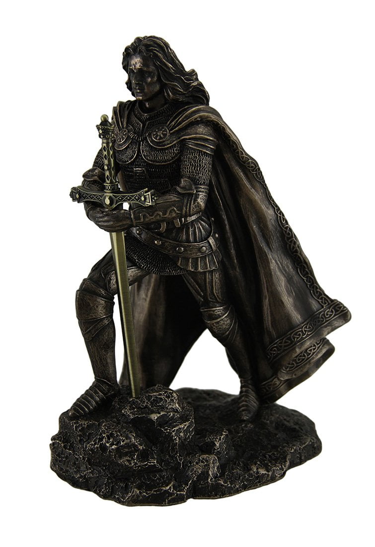 Resin Statues King Arthur Standing Pulling The Sword In The Stone ...