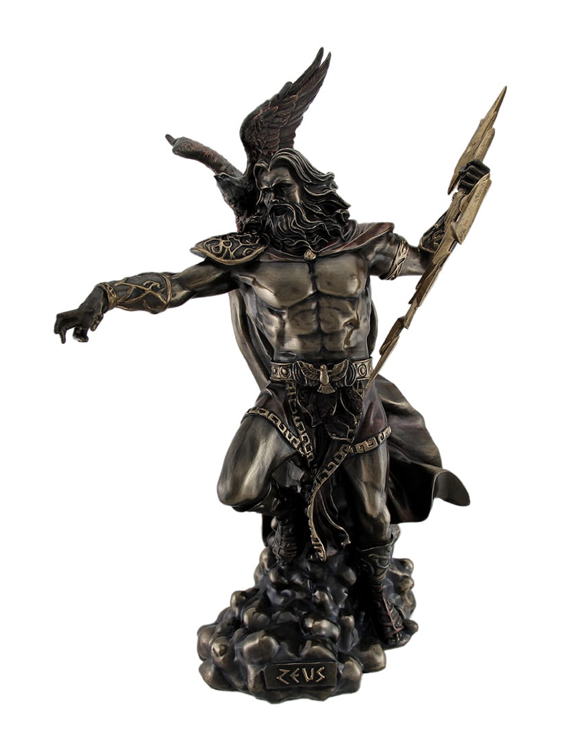 Veronese Design Zeus Greek God of Thunder w/Aetos Dios Wielding ...