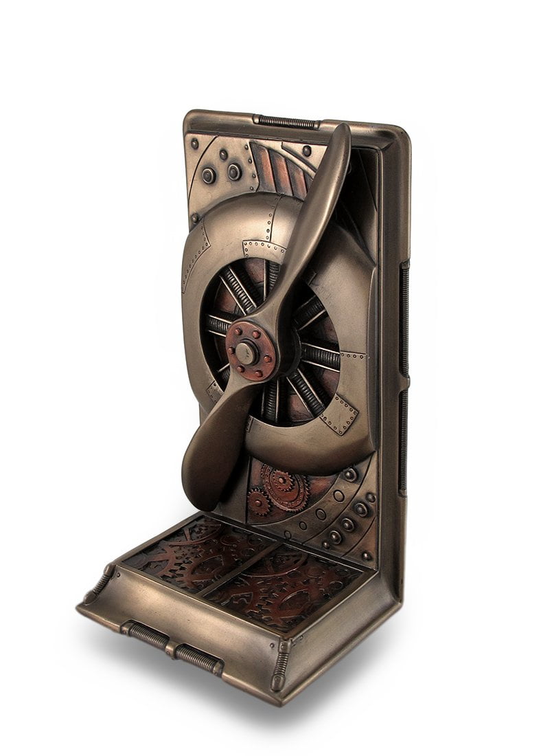 Veronese Resin Decorative Bookends Steampunk Metallic Bronze/Copper ...