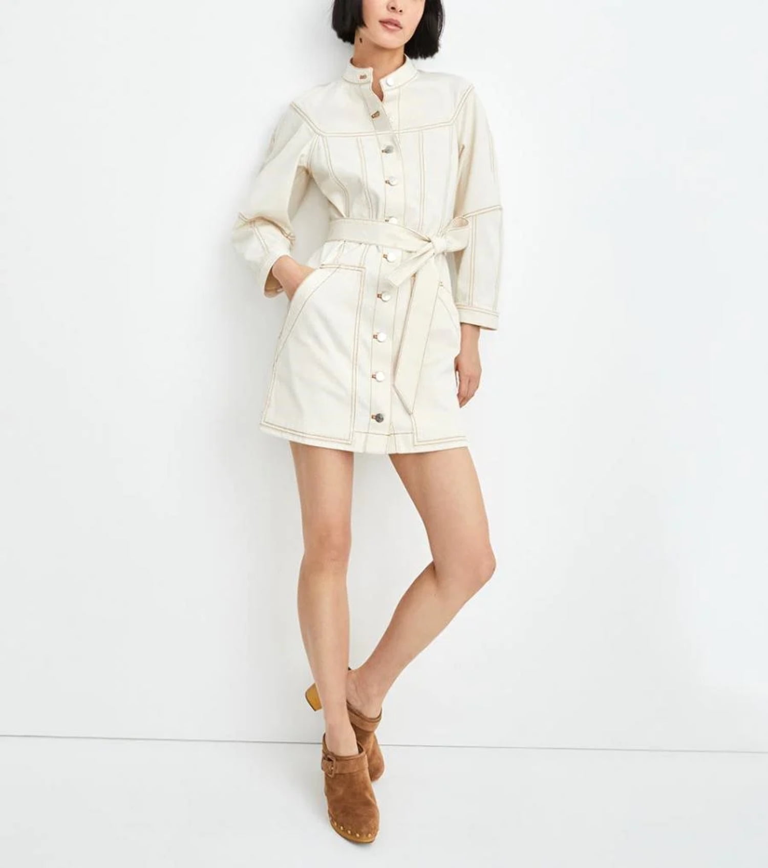 Veronica Beard Basia Denim Mini Dress - Walmart.com