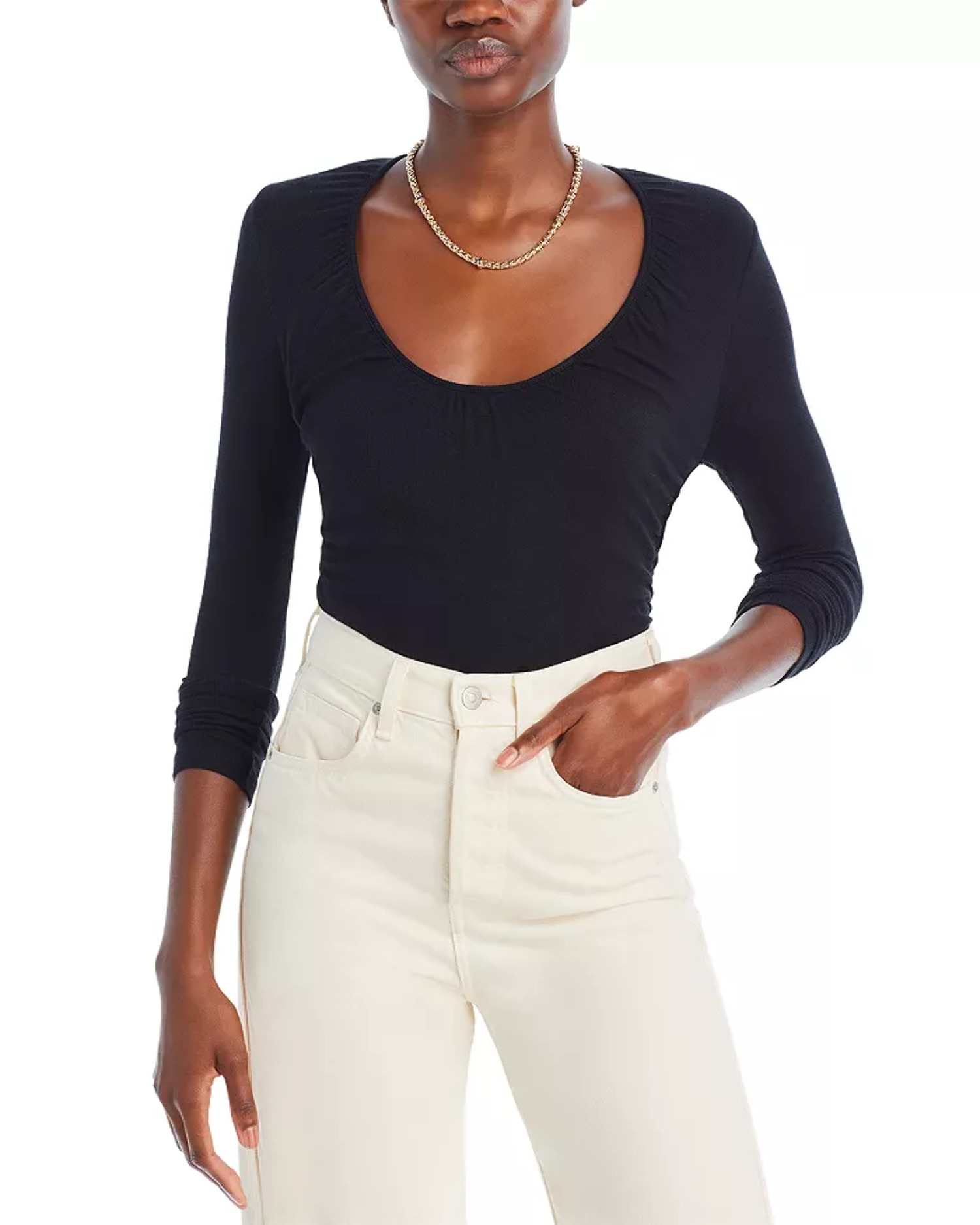 Veronica Beard Wissen Scoop Neck Top - Walmart.com