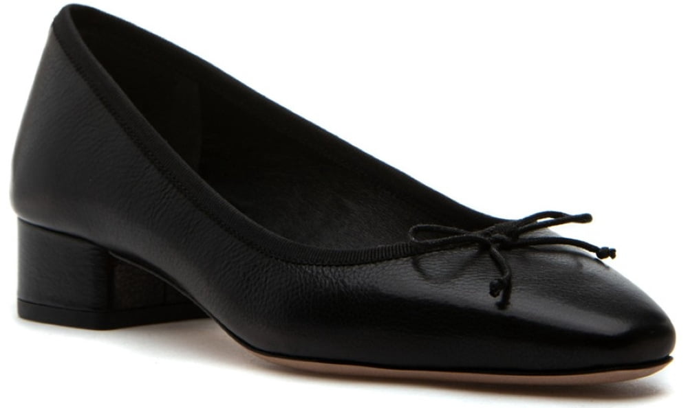 Veronica Beard Women's Cecile Ballet Pump Black Leather 10.5M - Walmart.com
