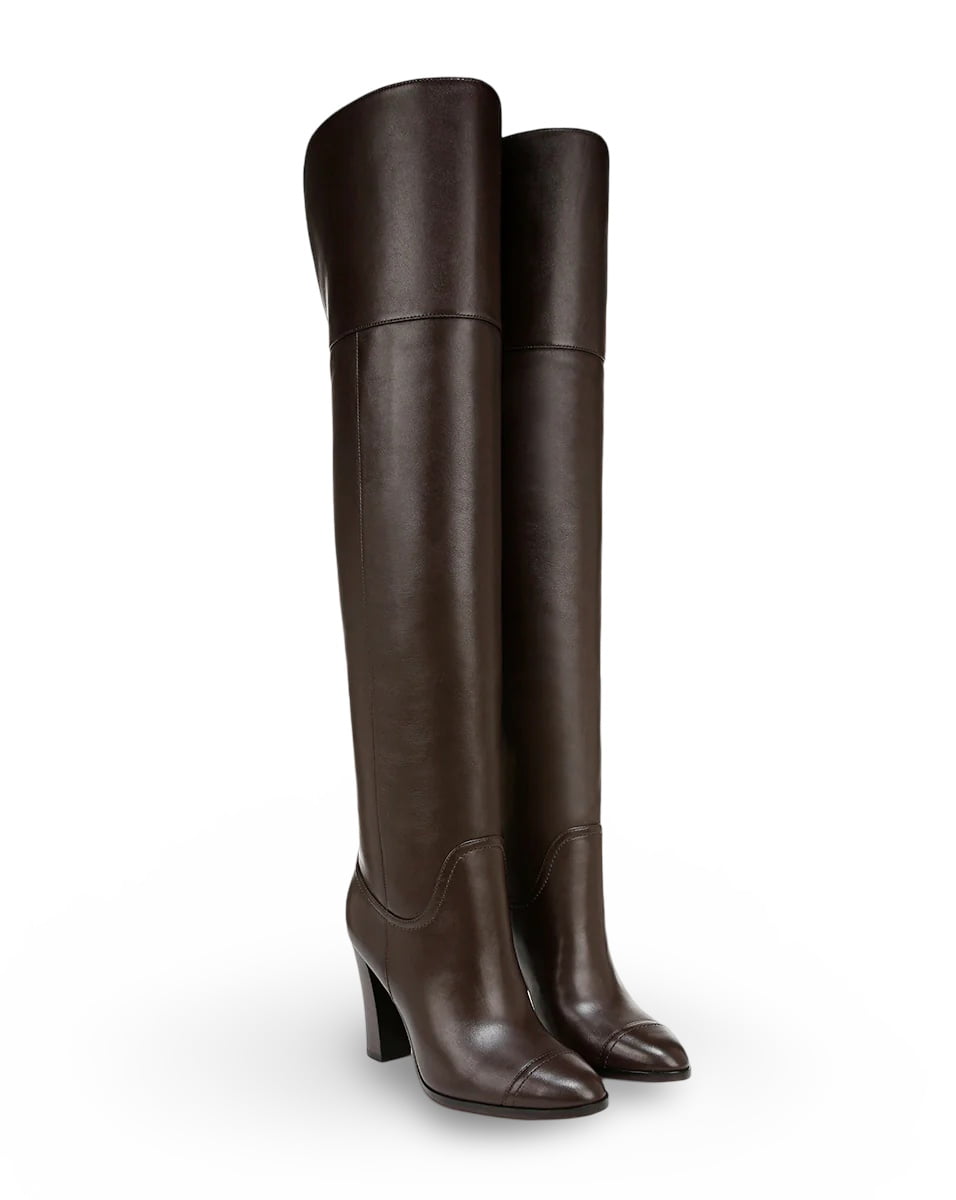 Veronica Beard Women's Espresso Conrad Over-The-Knee Boot 8.5M ...