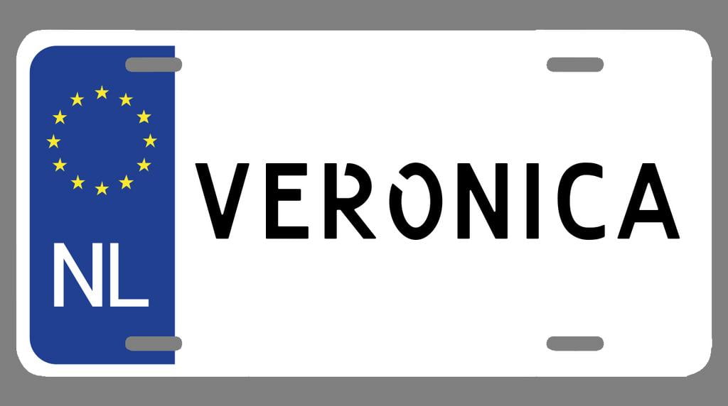 Veronica Name Euro Style License Plate Tag Vanity Novelty Metal | UV ...