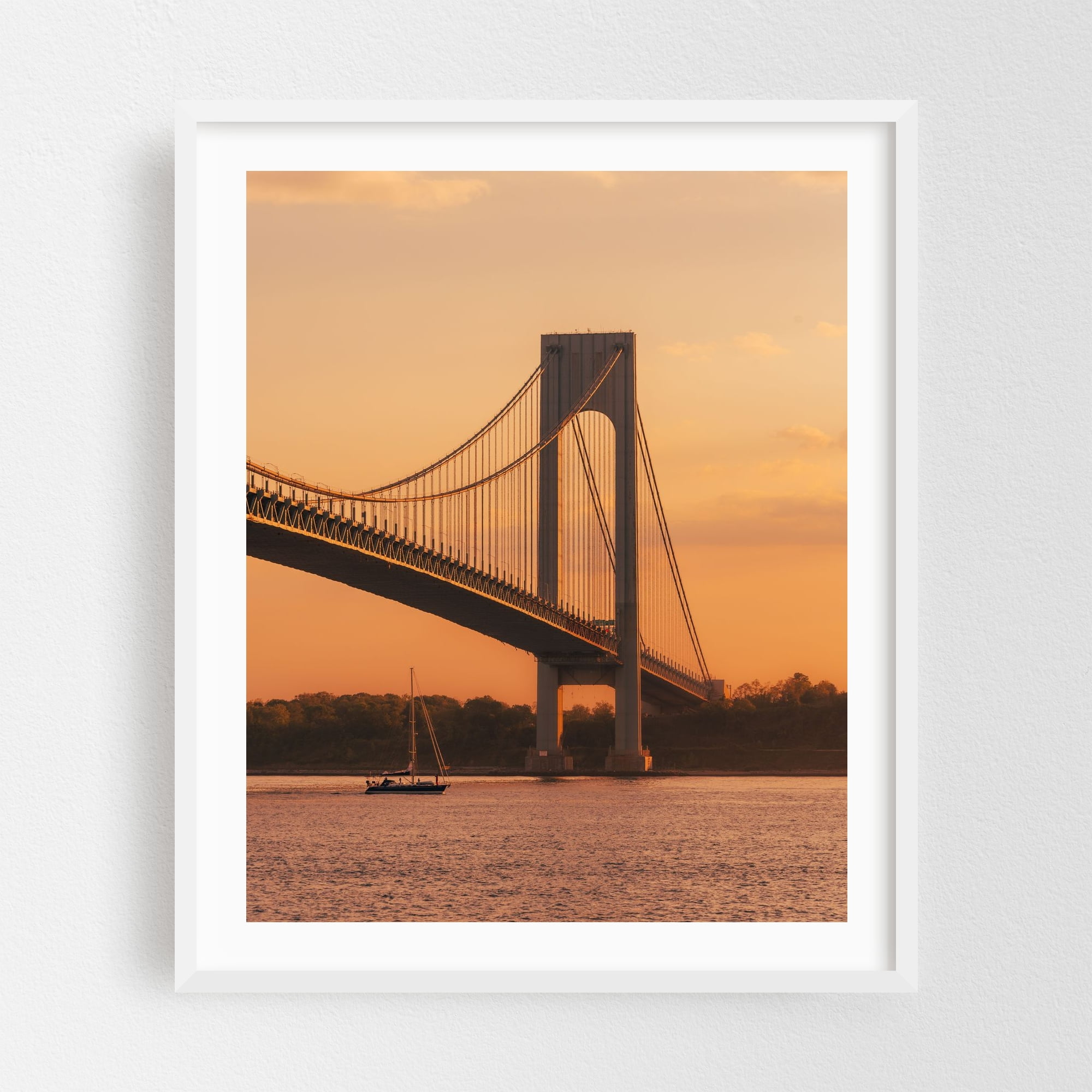 Verrazano Sunset 03 - Staten Island New York Photography Bridge Sunset Water Boat Scenic ...