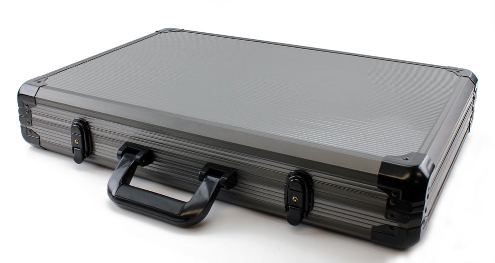 Versa Games Deluxe Casino 1000pc Poker Chip Case - Gray with Enhanced ...