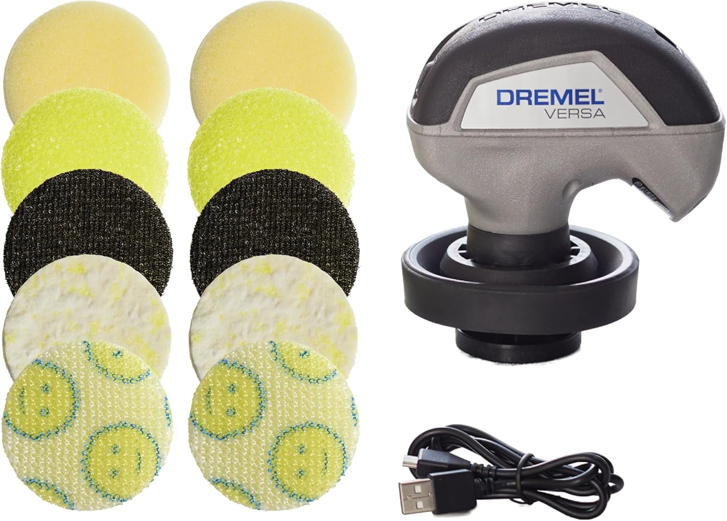 Versa Power Scrubber Kit with 5 Scrub Daddy Cleaning Sponge Pads ...