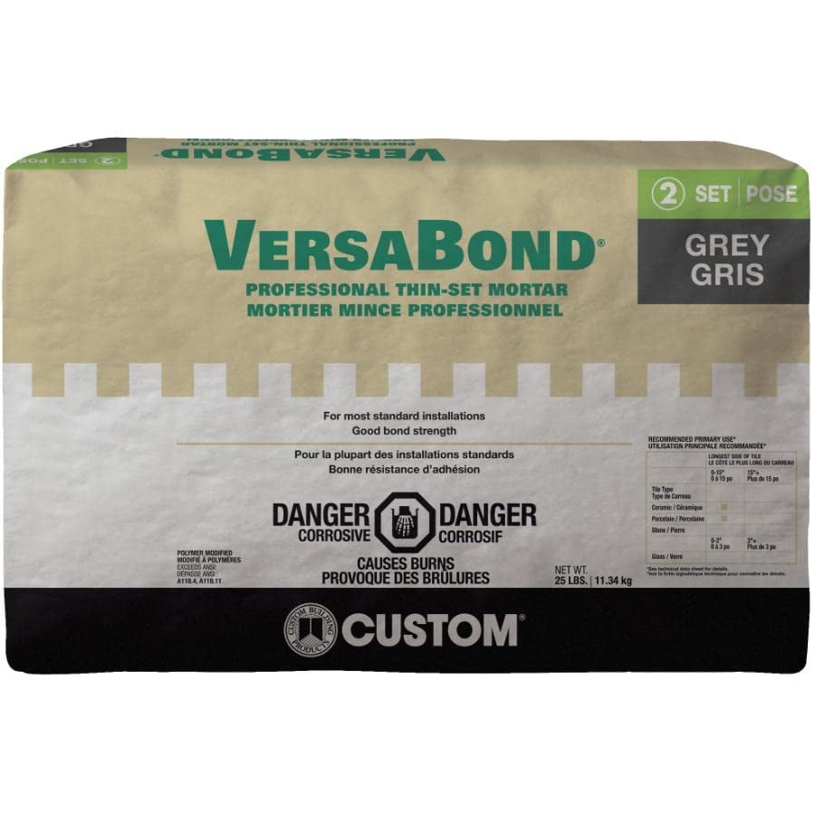VersaBond Professional Thinset Tile Mortar - Grey, 25 lb - Walmart.com