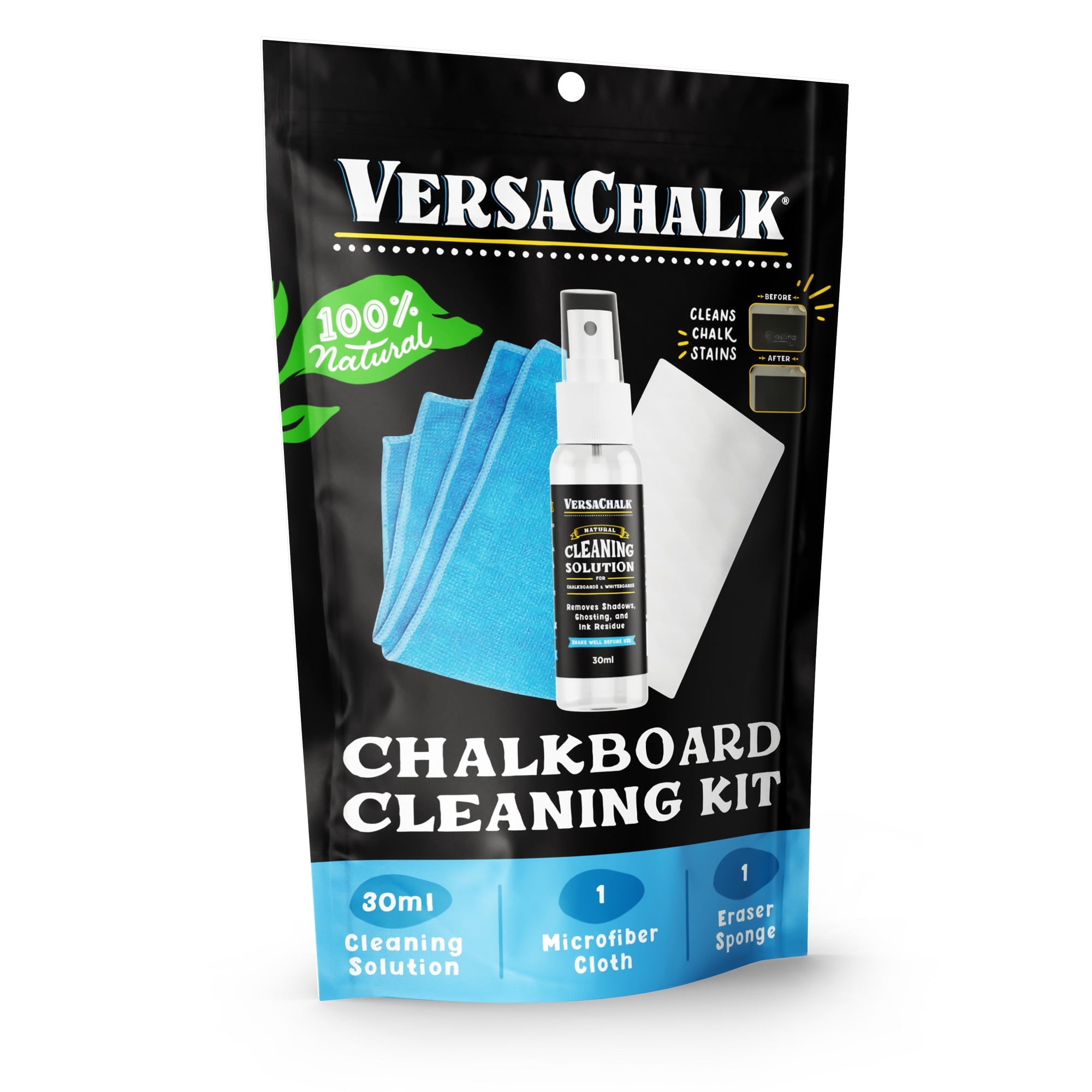 VersaChalk Chalk Marker Cleaning Solution, Chalkboard Spray Eraser Kit ...