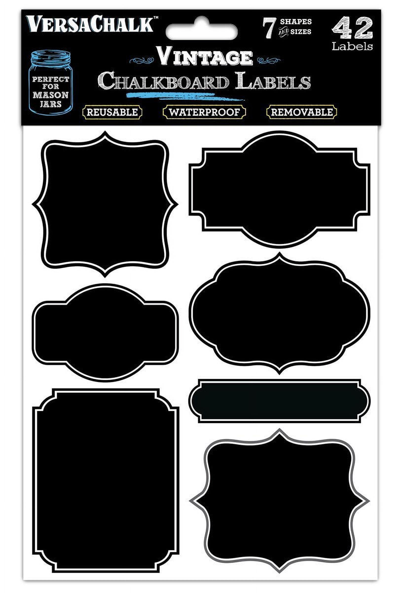 VersaChalk Chalkboard Labels, Vintage Shapes - Set of 42 Labels w ...