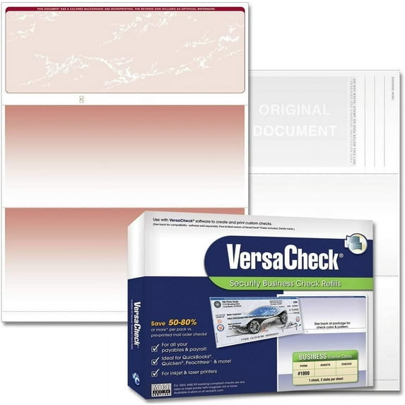 VersaCheck - Form 1000 - Prestige - Burgundy - 250 Sheets - Walmart.com