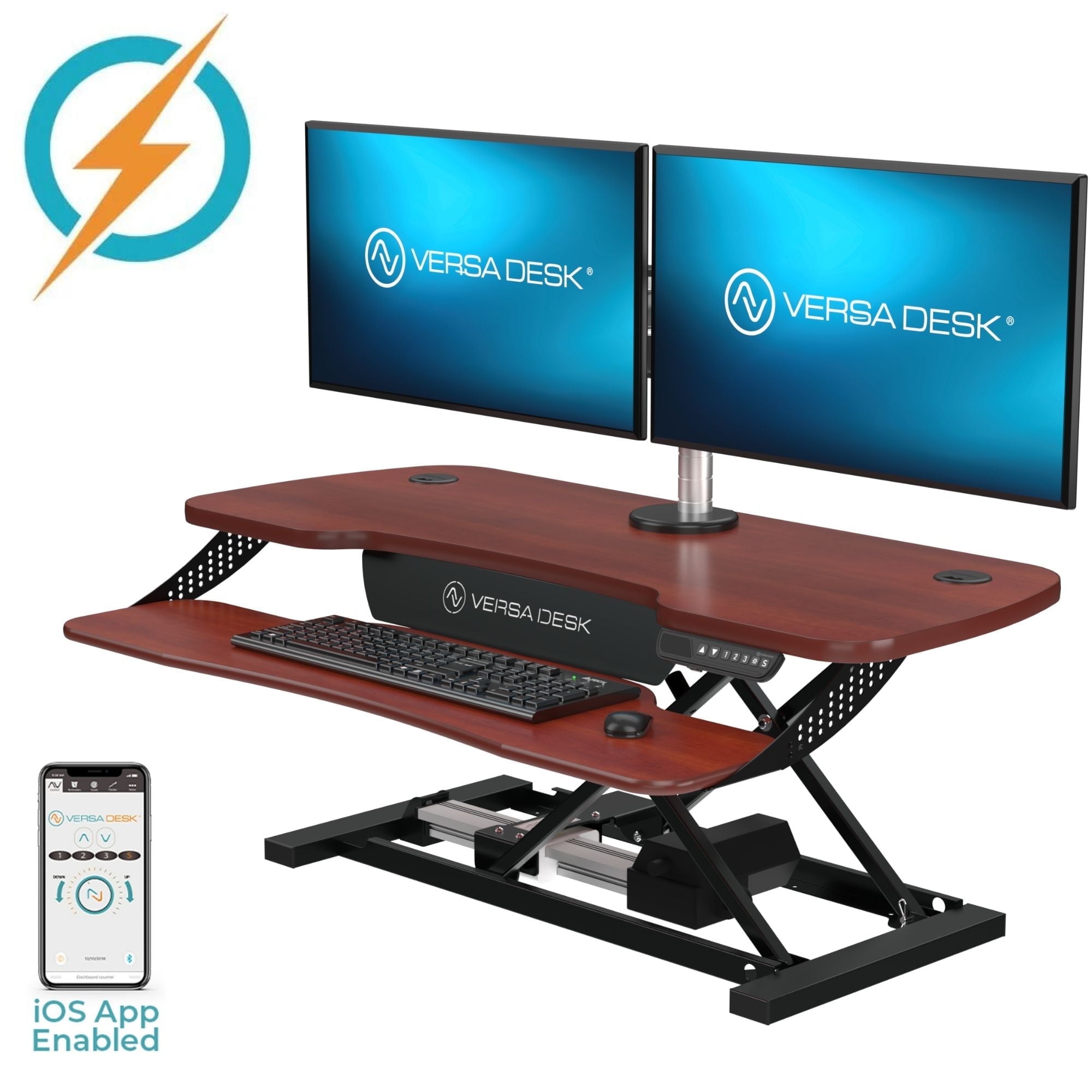 VersaDesk PowerPro Elite 40" Electric Standing Desk Converter w ...