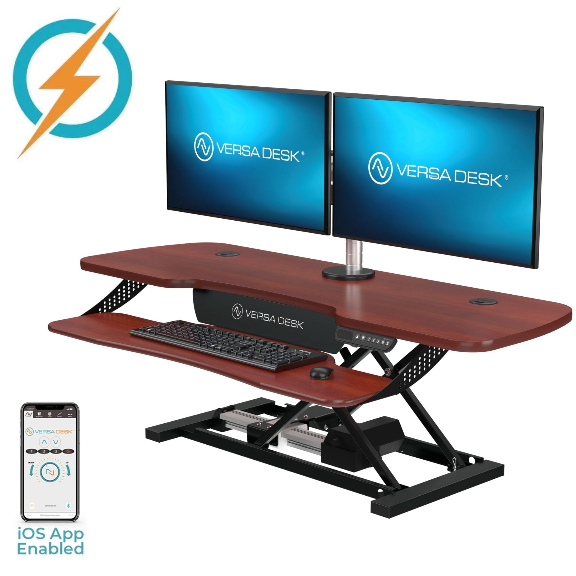 VersaDesk PowerPro Elite 48" Electric Standing Desk Converter w ...