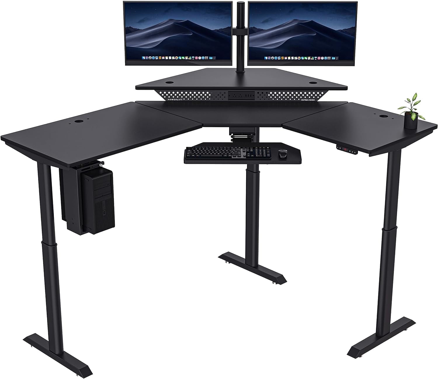 VersaDesk® Powerlift 60"x72" Corner Standing Desk Workstation Height ...