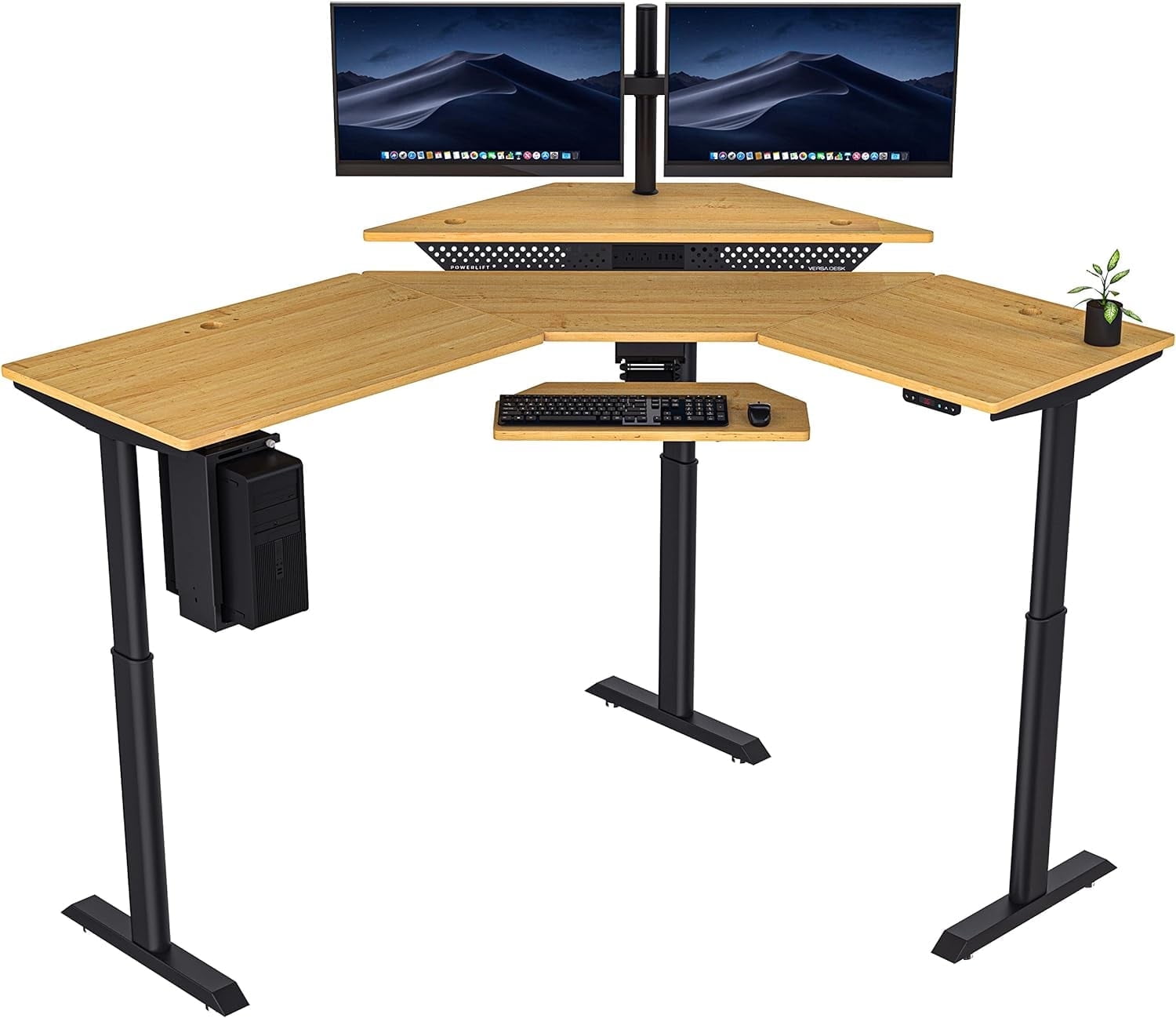 VersaDesk® Powerlift 60"x72" Corner Standing Desk Workstation Height ...