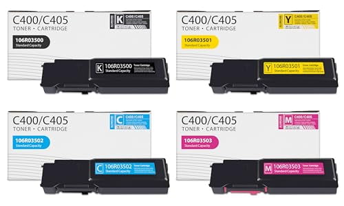 VersaLink C400 C405 Toner Bundle (4-Pack, BK/C/M/Y) Replacement for ...