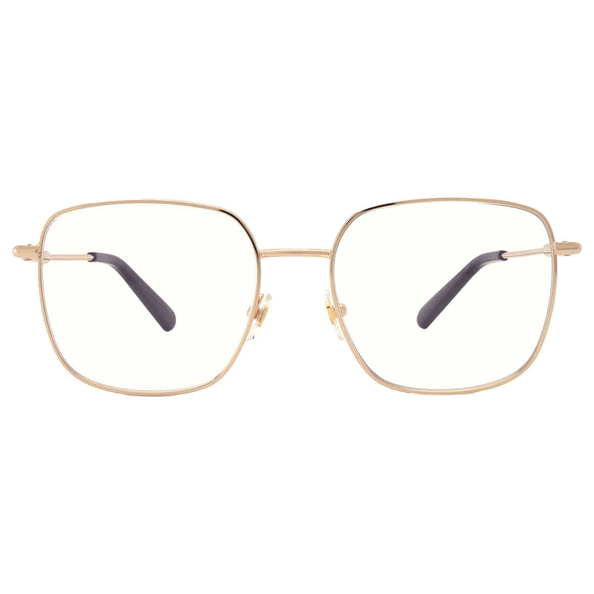 Versace 0VE1281 1002 Women's Gold Rectangular Frame Eyeglasses ...