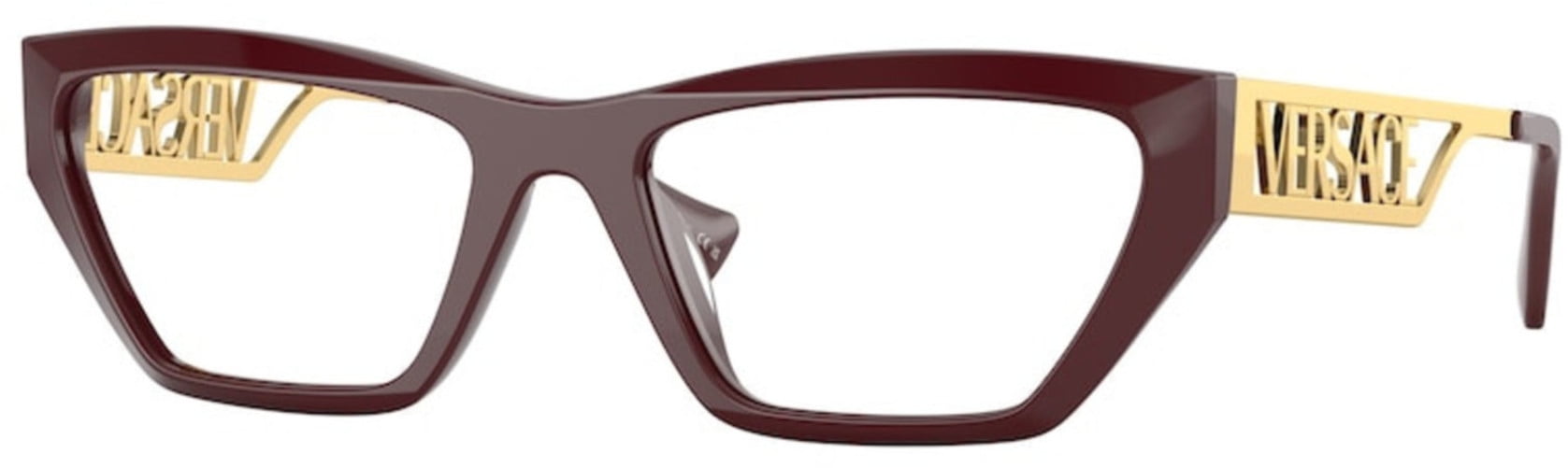 Versace 0VE3327U 5381 Women's Bordeaux Cat Eye Frame Eyeglasses ...