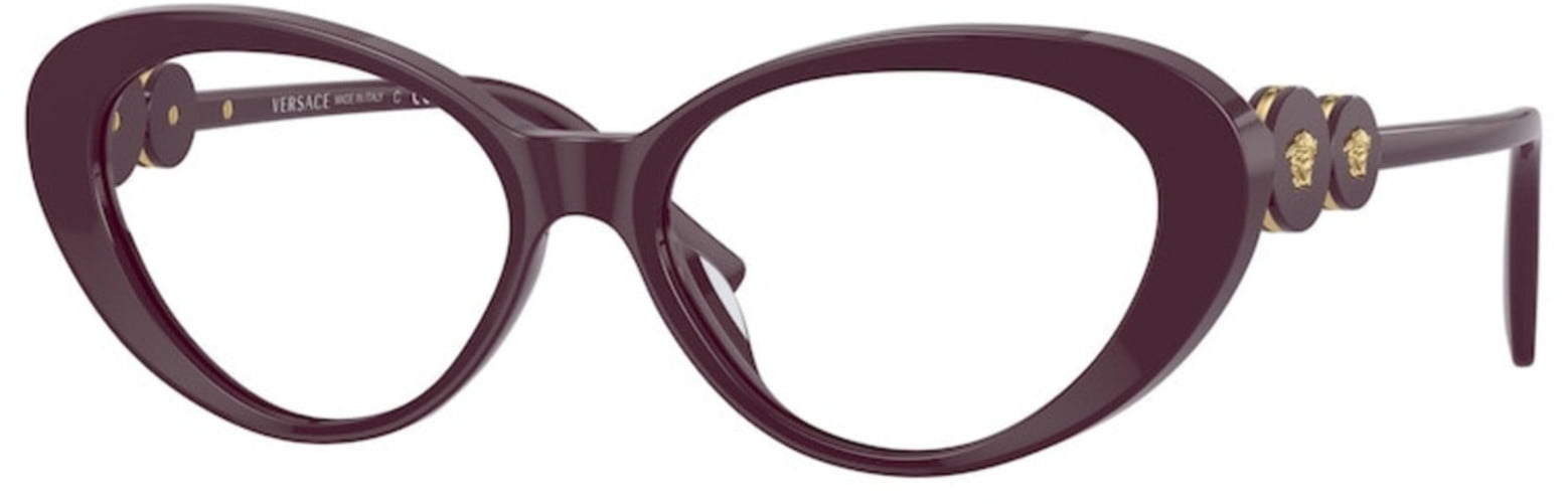 Versace 0VE3331U 5382 Cateye Full Rim Bordeaux Optical Frames for ...