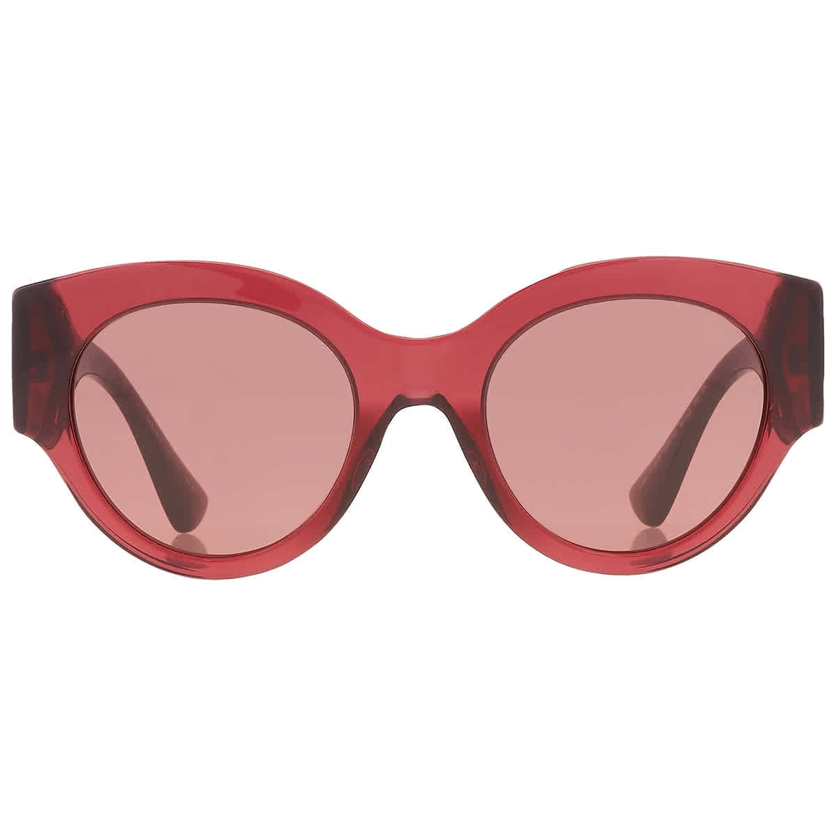 Versace 0VE4438B 538569 Transparent Parade Red Round Sunglasses for ...