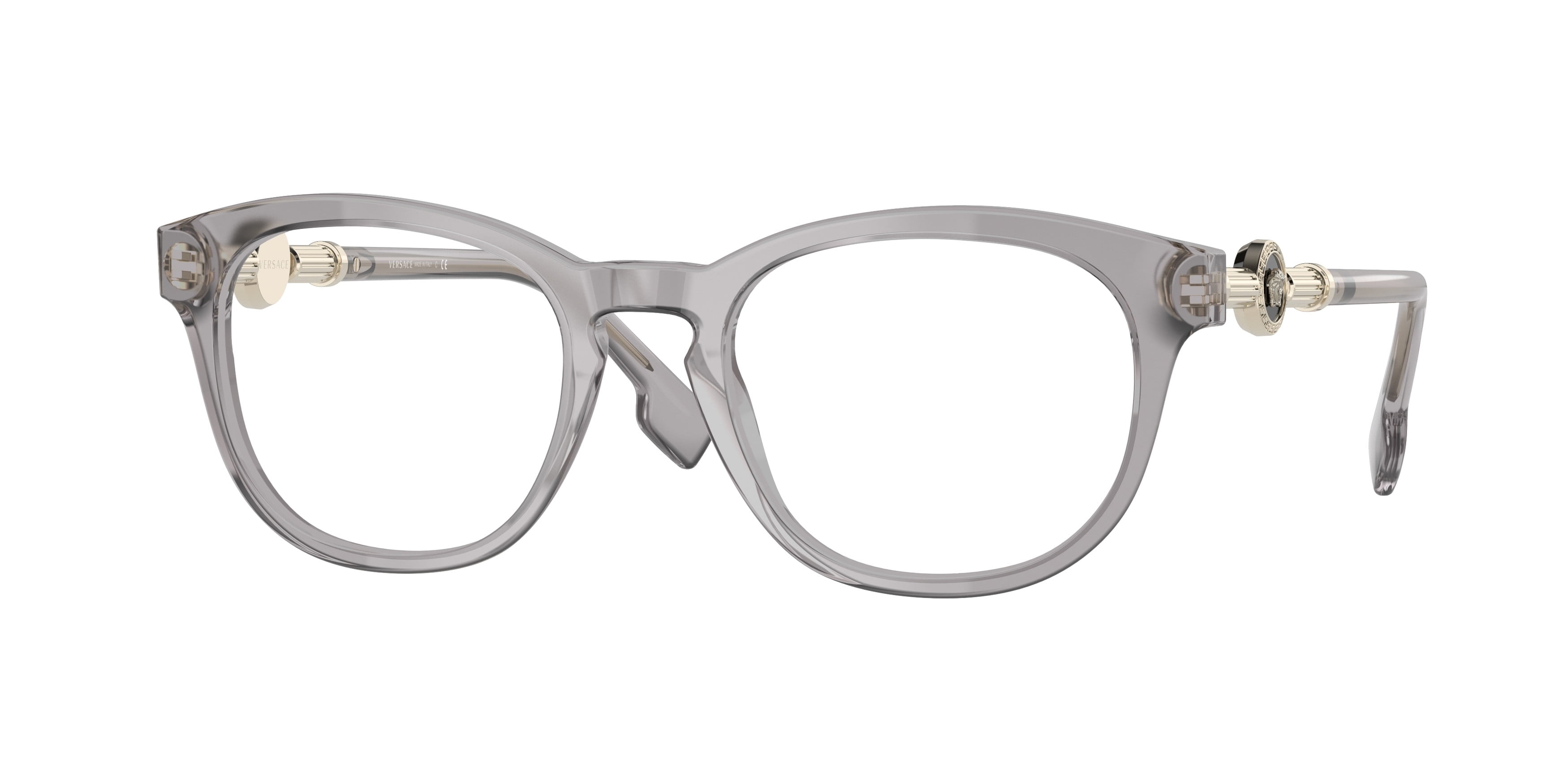 Versace Cateye Transparent Grey Full Rim Eyeglasses for Womens ...