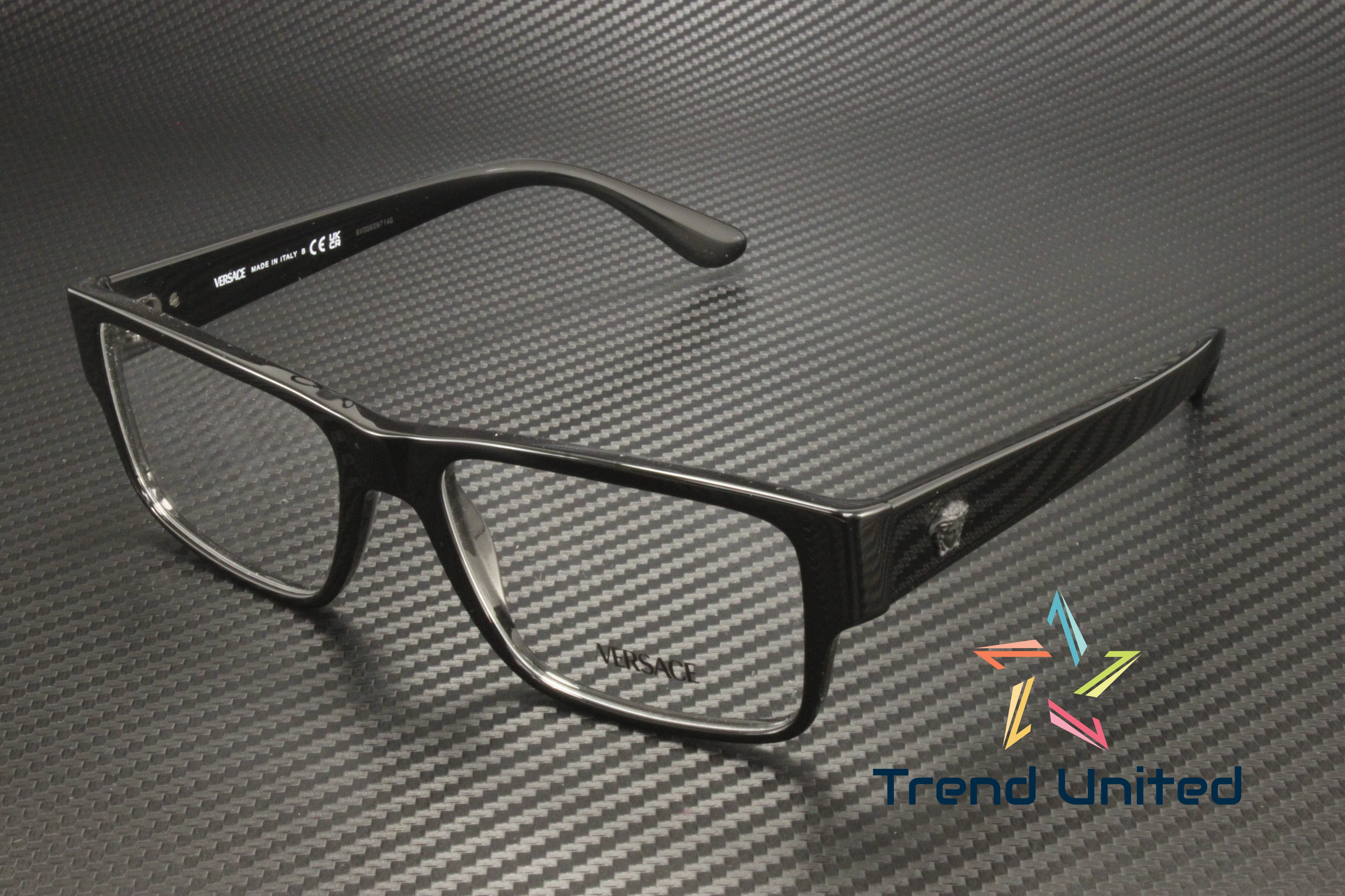 Versace Demo Rectangular Men's Eyeglasses VE3342 GB1 55 - Walmart.com
