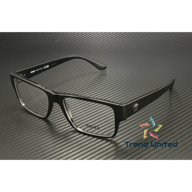 Versace Demo Rectangular Men's Eyeglasses VE3342 GB1 55 - Walmart.com