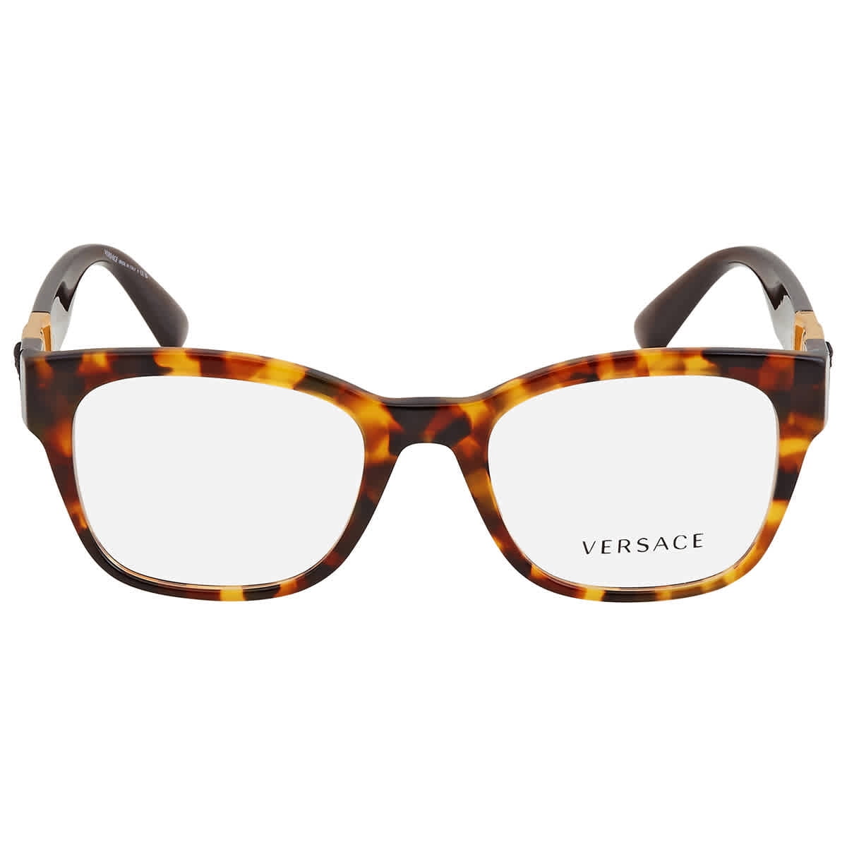 Versace VE 3314 Plastic Unisex Square Sunglasses Havana 52mm Adult ...