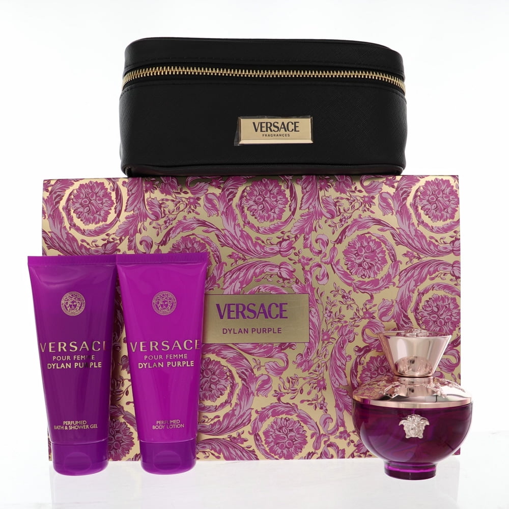 Dylan Purple 3.4 Eau De Parfum Spray by Versace Gift Set for Women ...