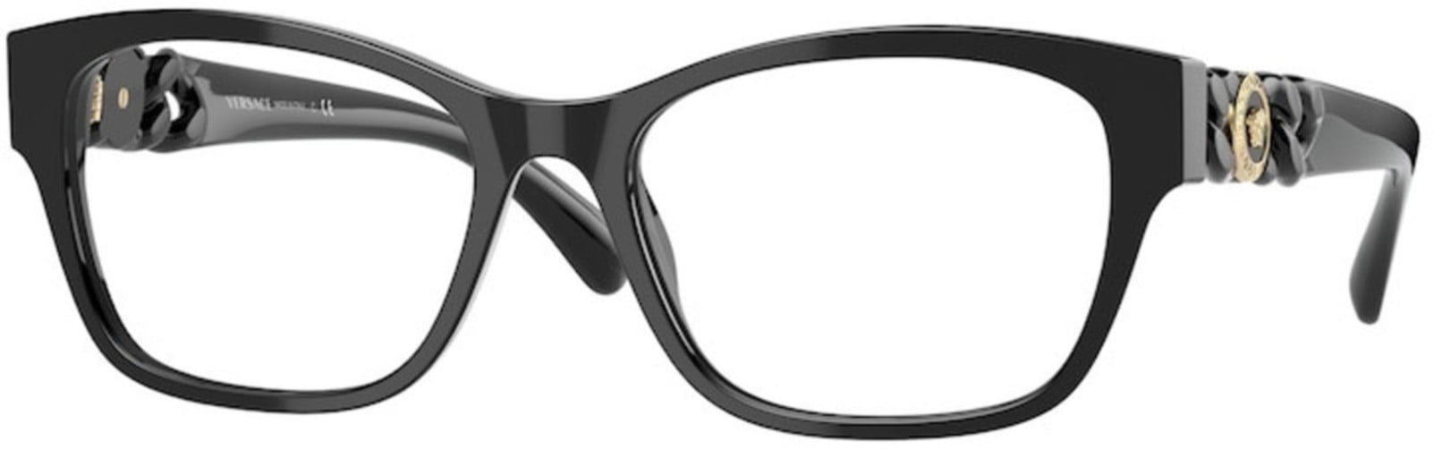 Versace Eyeglasses VE3306F GB1 54mm Black / Demo Lens - Walmart.com