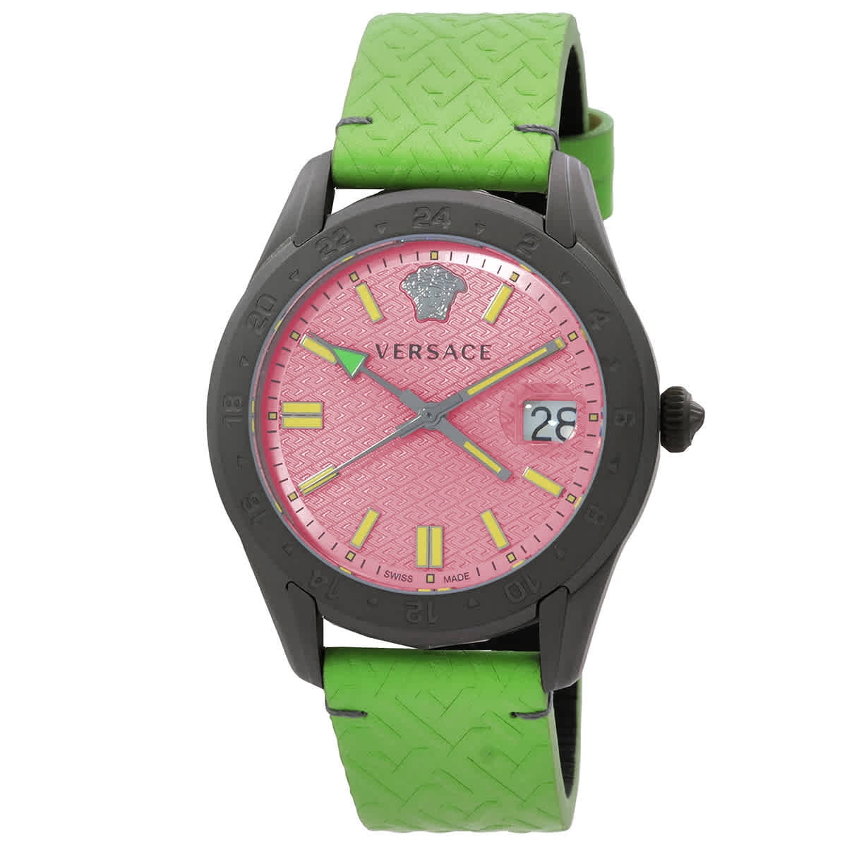 Versace Greca Time GMT Quartz Pink Dial Men's Watch VE7C00323 - Walmart.com