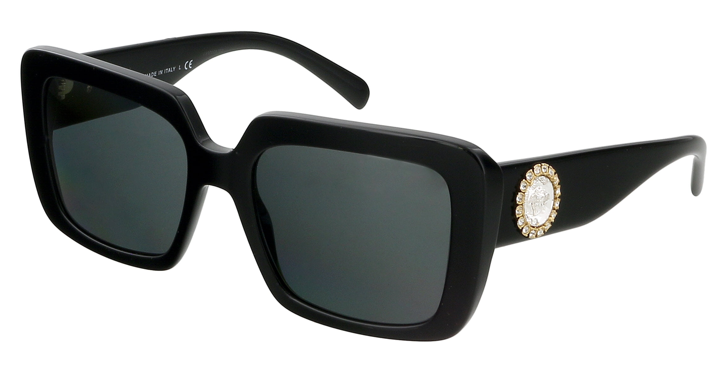 Versace Women's Square Sunglasses VE4384B GB1/87 54 - Black Frame, Grey ...