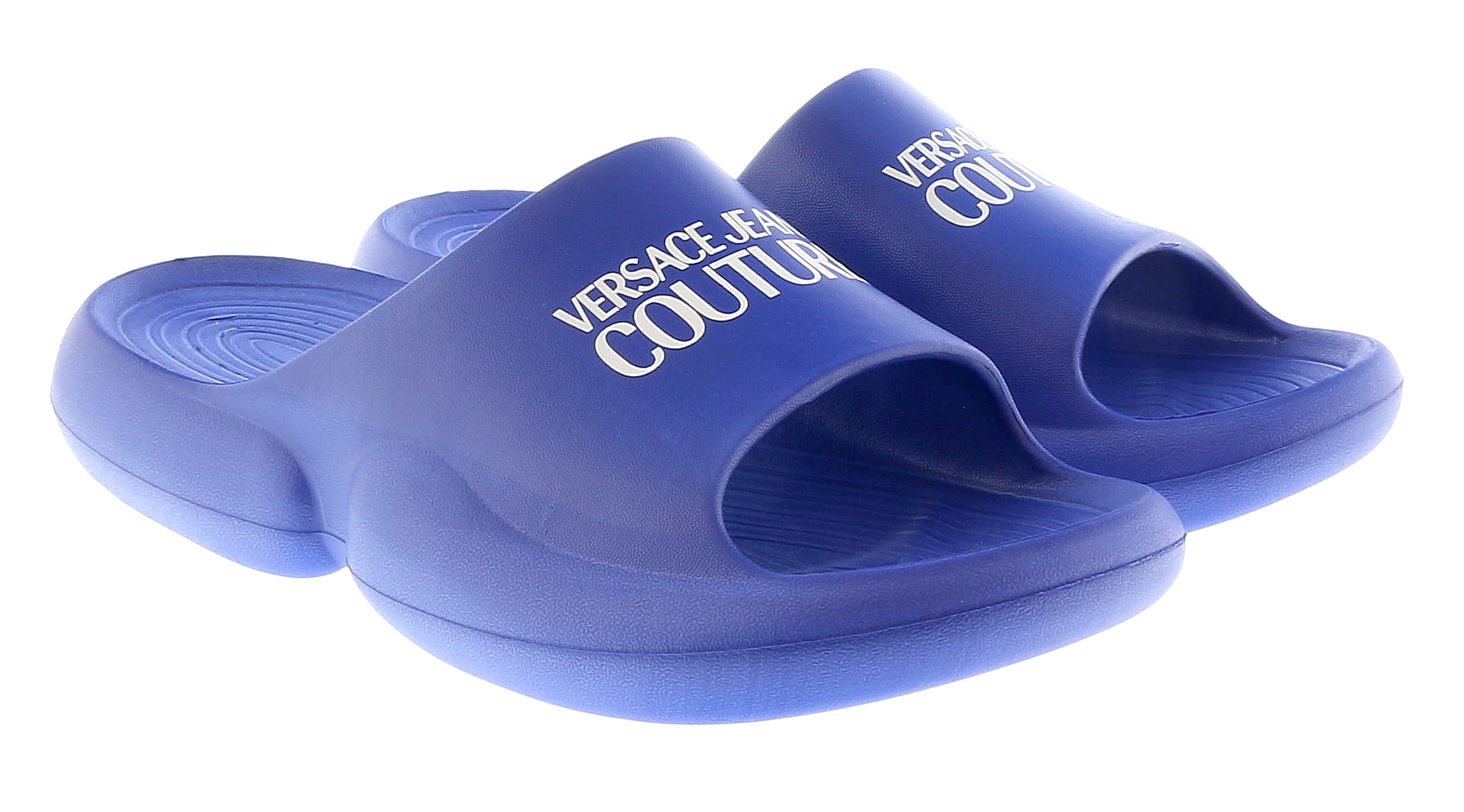Versace Jeans Couture Blue Signature Platform Slide Sandals-10 for mens ...