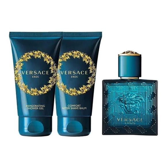 Versace Eros Men's Fragrance Gift Set, Eau de Toilette, Shower Gel ...
