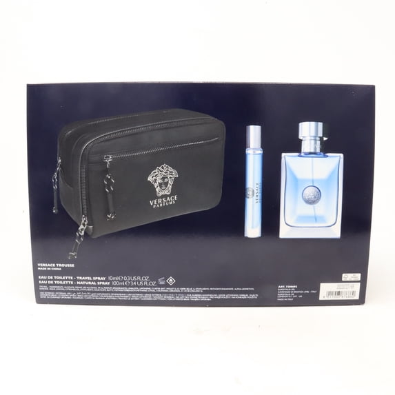 Versace Pour Homme Men's Fragrance Gift Set, 3.4oz EDT Spray, 0.34oz ...