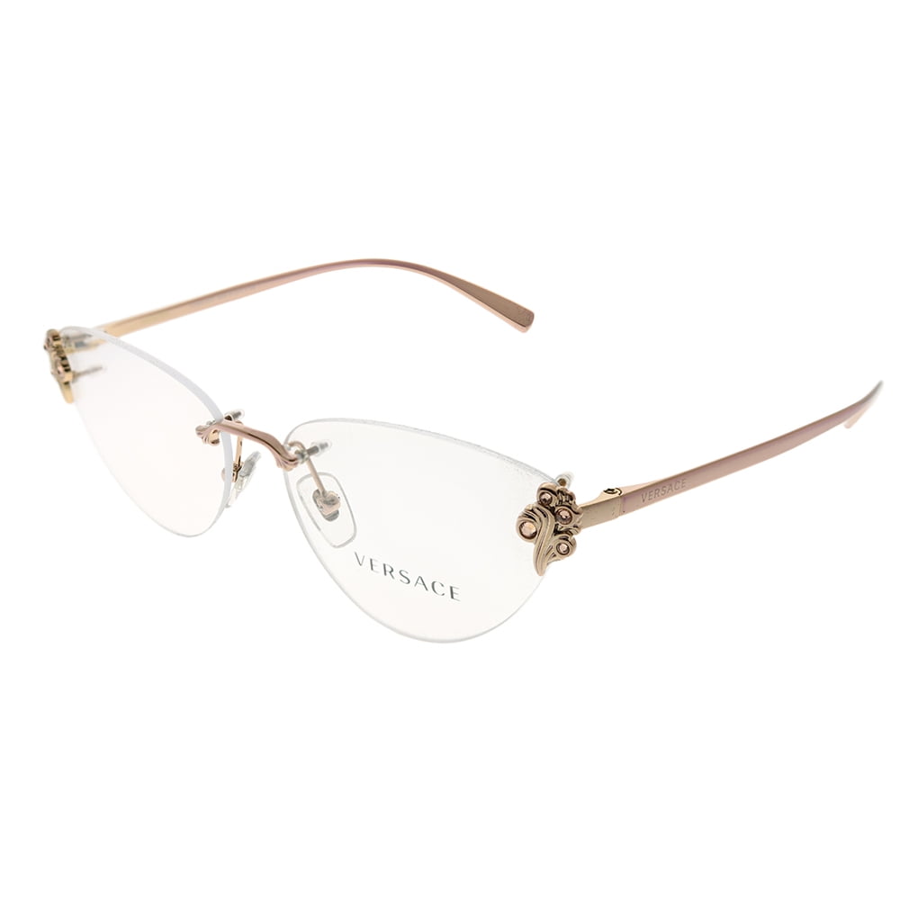 Versace Metal Womens Rimless Eyeglasses Pink 54mm Adult - Walmart.com
