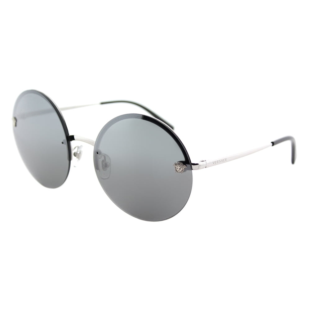 Versace Metal Womens Round Sunglasses Silver 59mm Adult - Walmart.com
