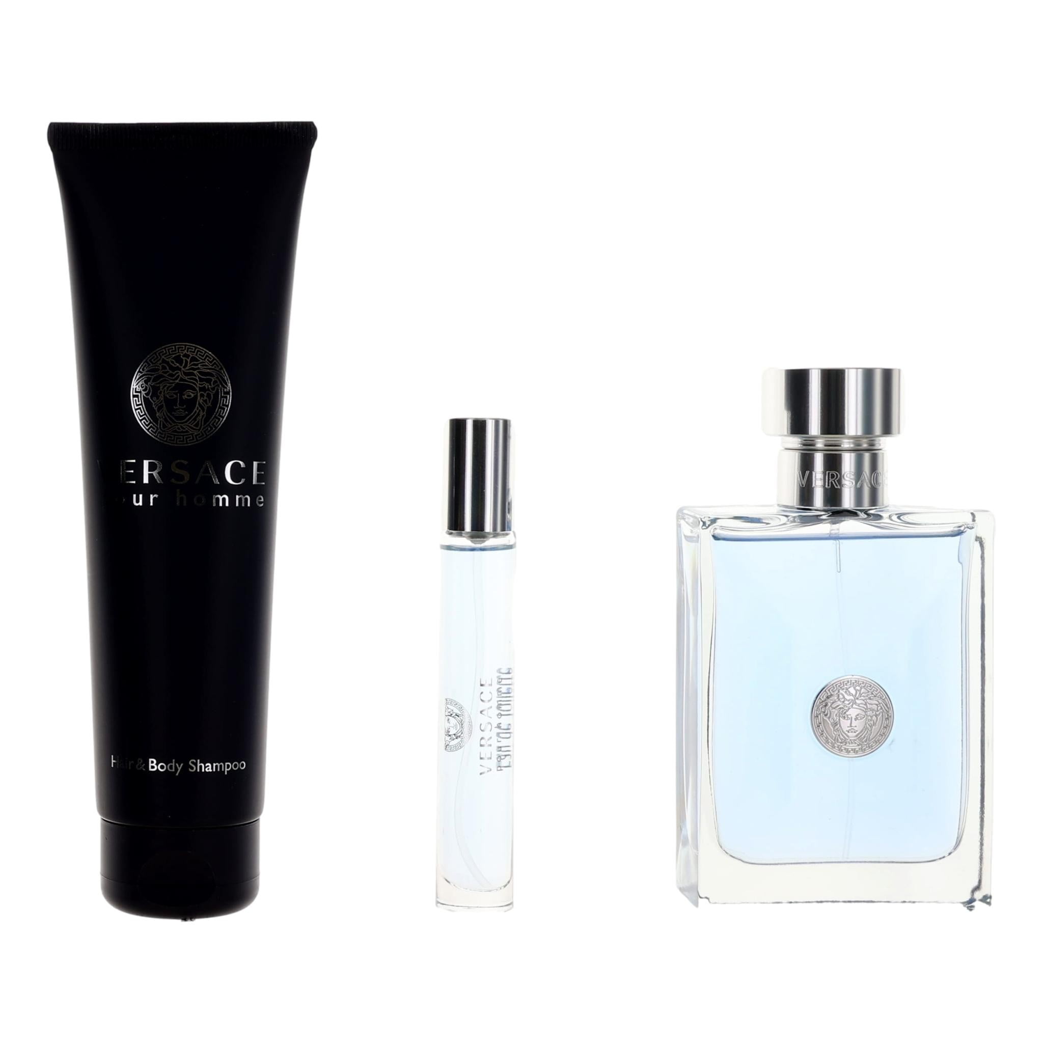 Versace Pour Homme by Versace, 3 Piece Gift Set for Men - Walmart.com