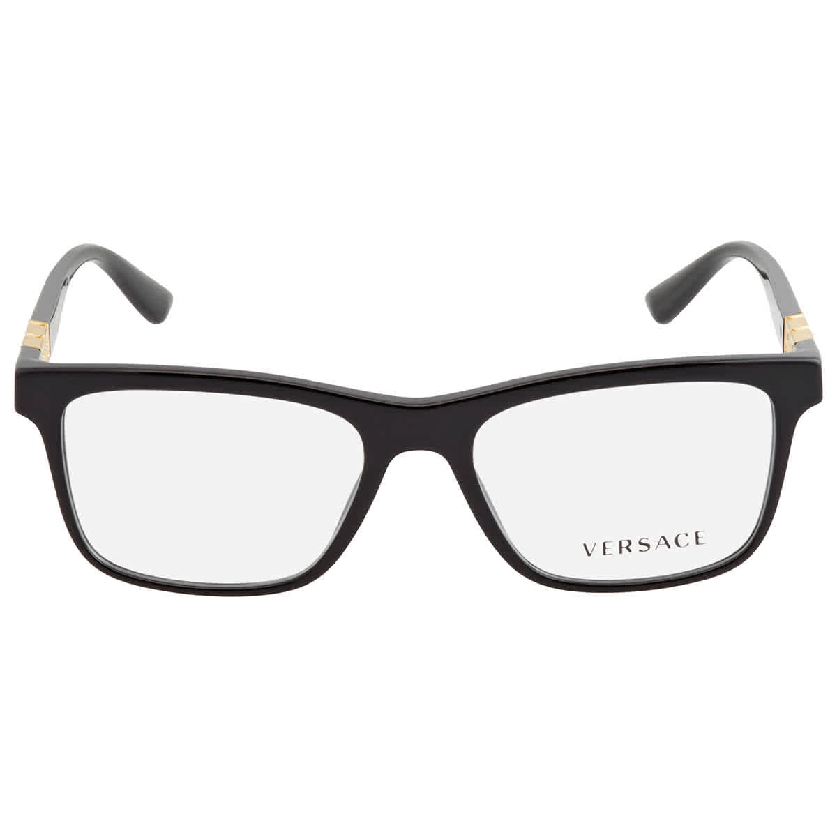 Versace VE 3319 Plastic Unisex Square Eyeglasses Black 53mm Adult ...