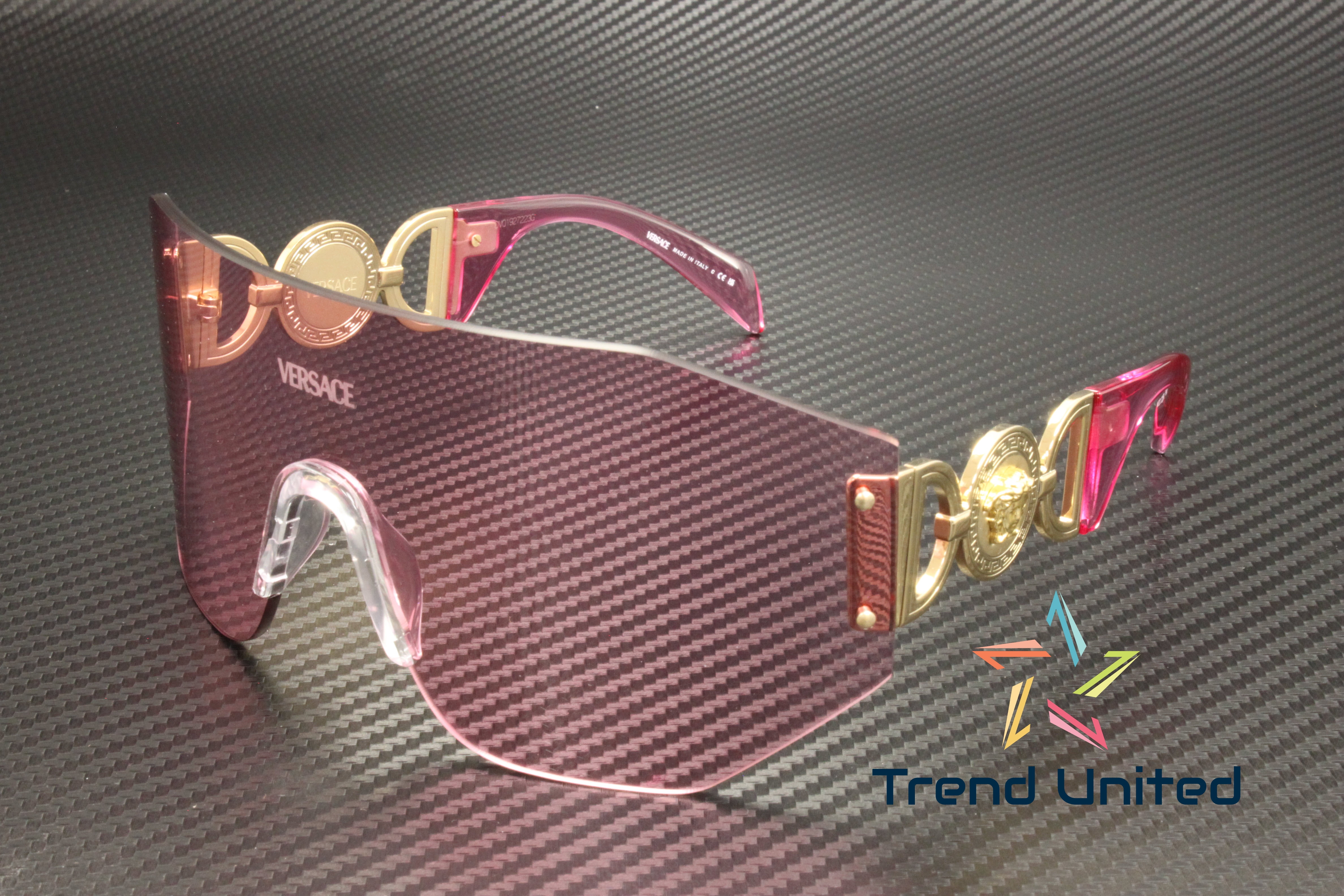 VERSACE VE2258 100284 Pink Pink 45 mm Unisex Sunglasses - Walmart.com