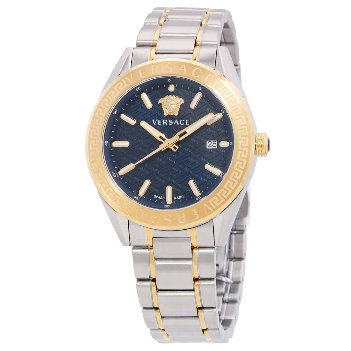 Versace V-Code Quartz Blue Dial Men's Watch VE6A00523 - Walmart.com