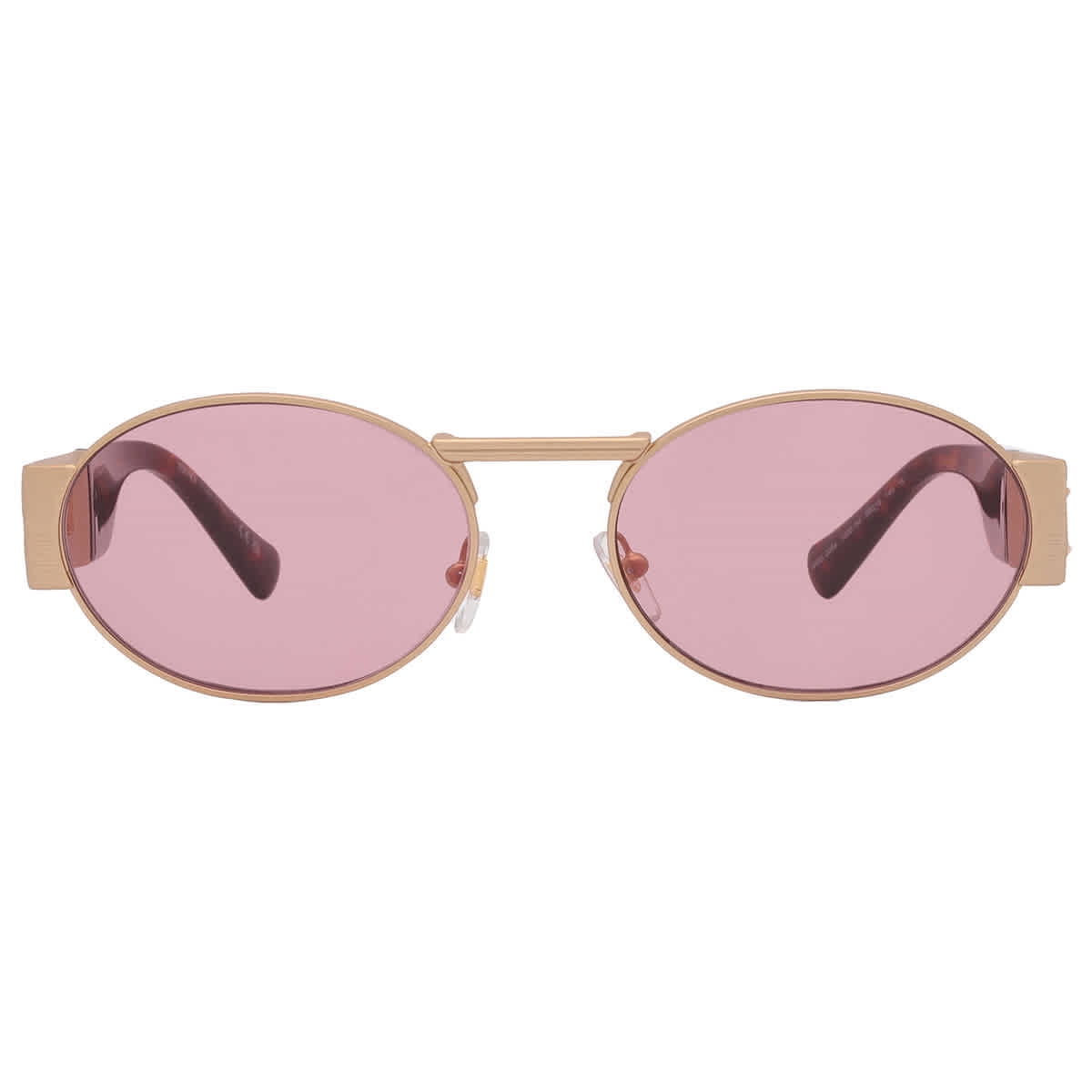Versace VE 2264 Metal Unisex Oval Sunglasses Matte Gold 56mm Adult ...