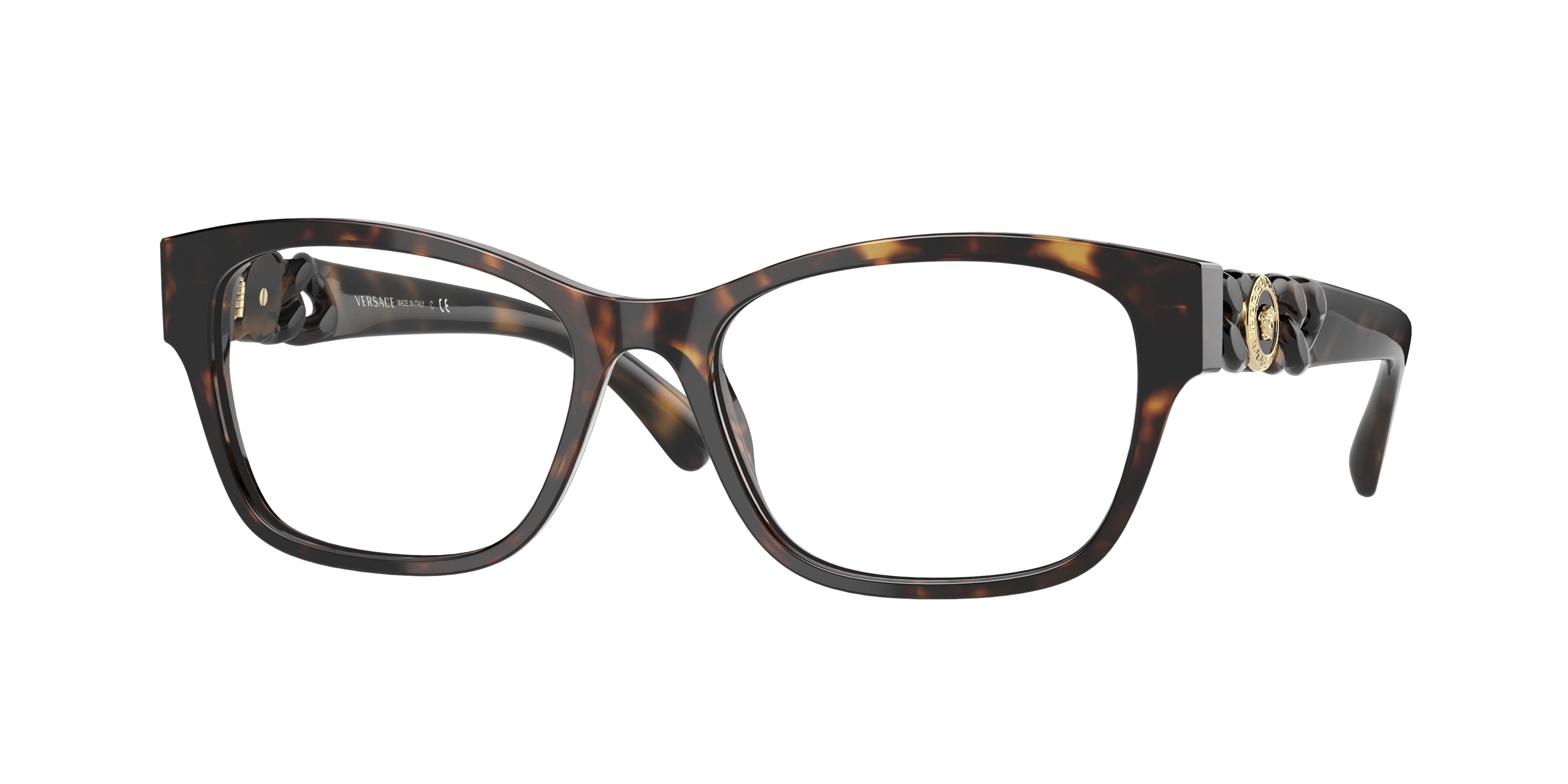 Versace Eyeglasses Frames VE 3306 108 Havana - Walmart.com