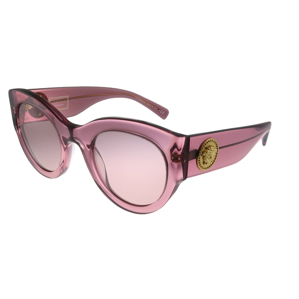 Versace Womens Cat Eye Sunglasses, VE 4353 523484, Transparent Pink ...